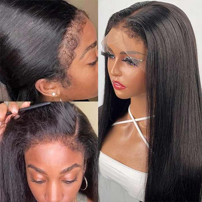 [Flash Deal] 4C Natural Edges Curly Hair Transparent HD Lace Front Wig